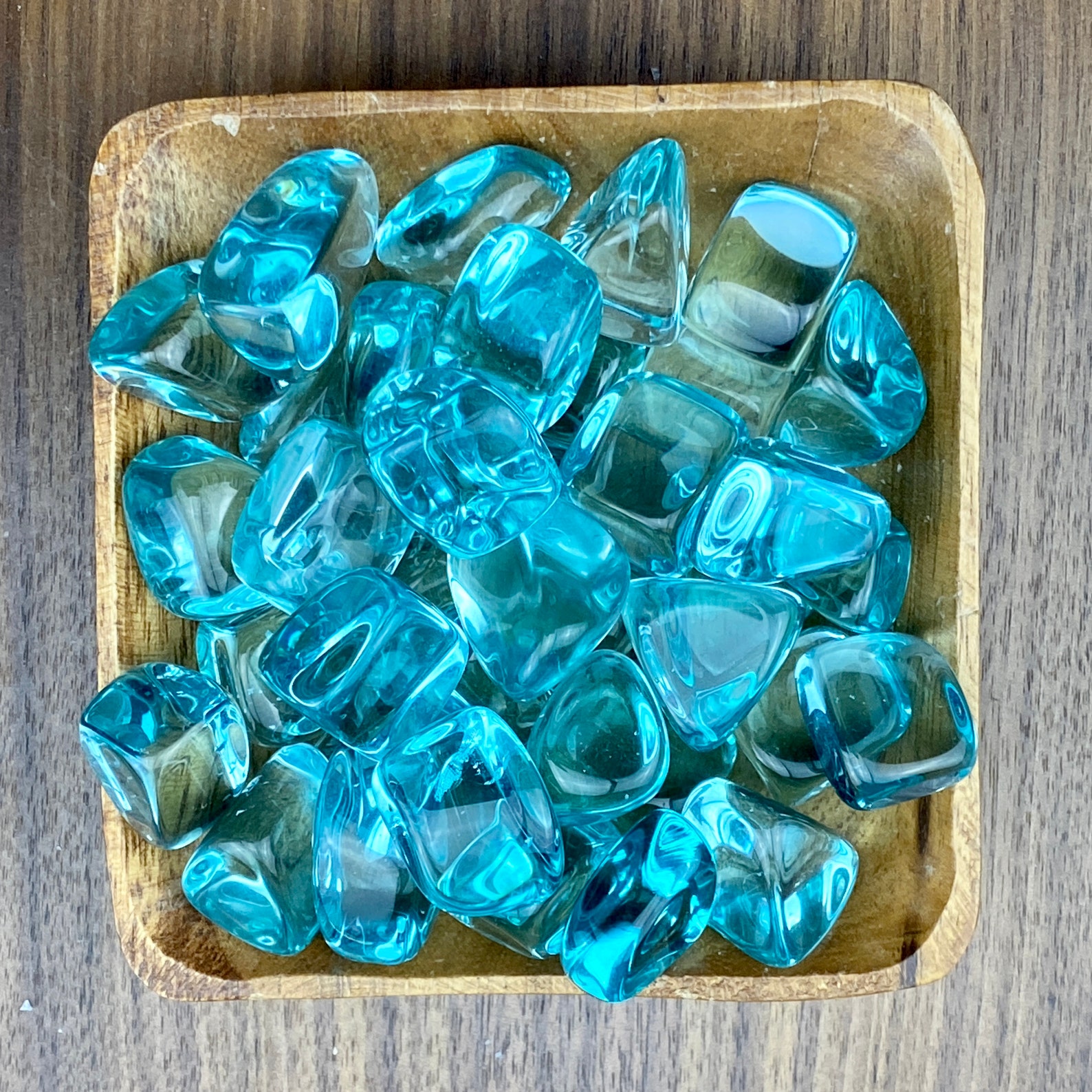 Aqua Obsidian TUMBLED Man Made Glass - 5th Chakra - Throat Chakra Stone ...