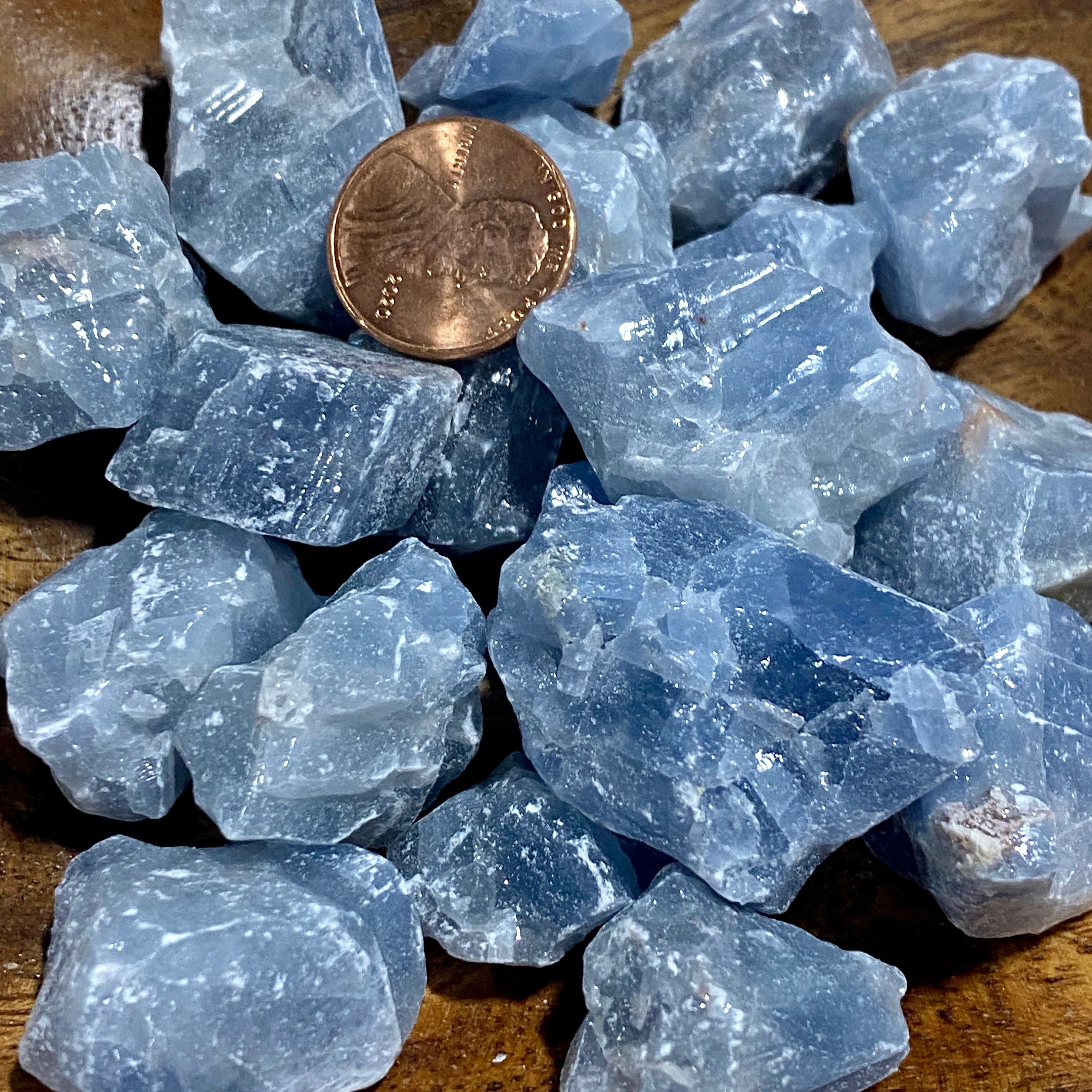 Blue Calcite RAW Blue Calcite Natural Rough Throat - Etsy