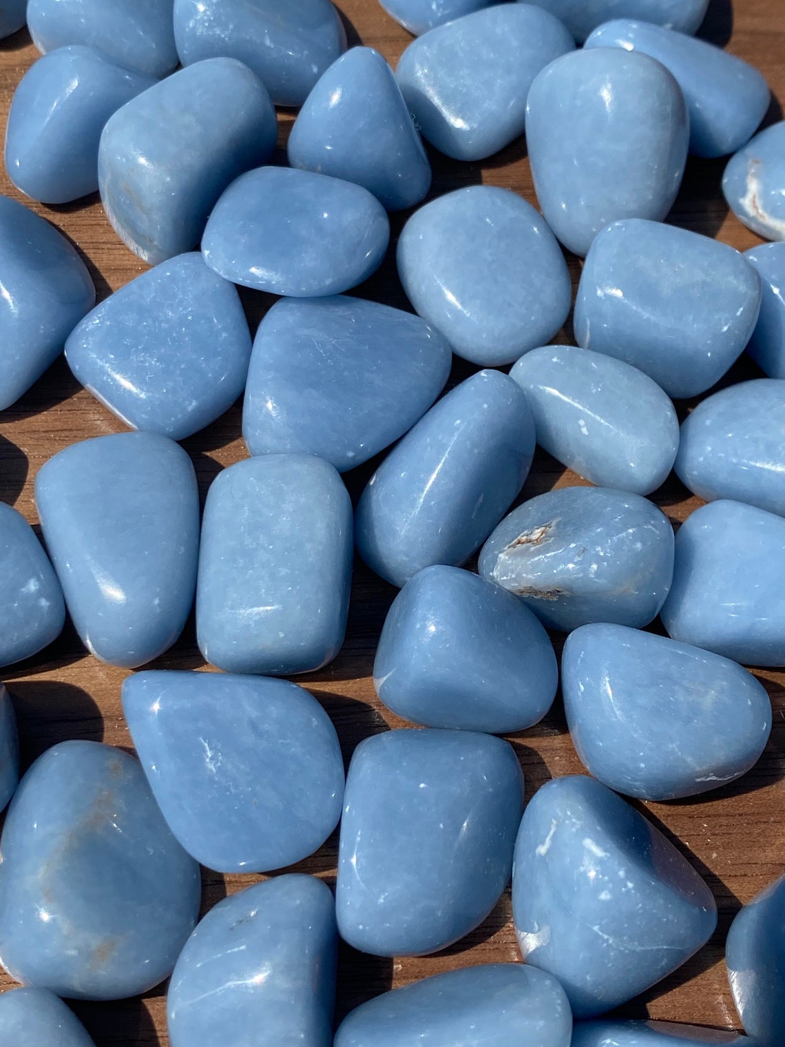 Angelite TUMBLED Angelite Angelite Healing Crystal - Etsy