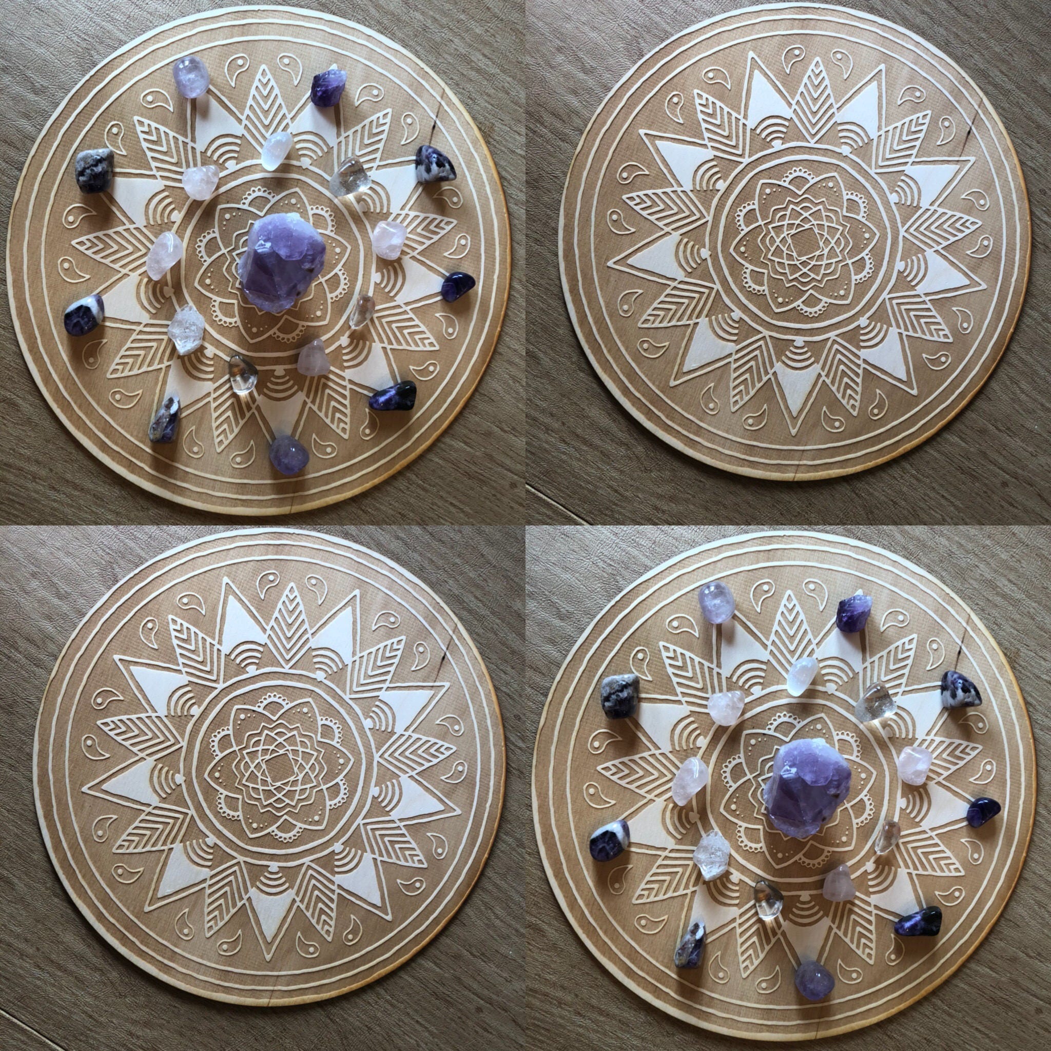Mandala Crystal Grid #9 - Altar Decoration - Etsy