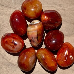 Carnelian PALM STONE From Madagascar - Carnelian Pebbles - Root Chakra ...