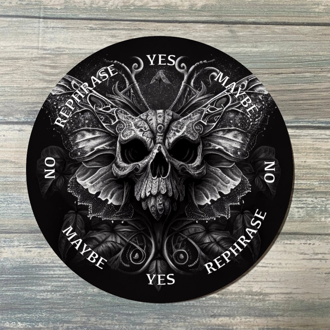 Skull Death Moth Pendulum Board Skull Death Moth Divination Board Full ...