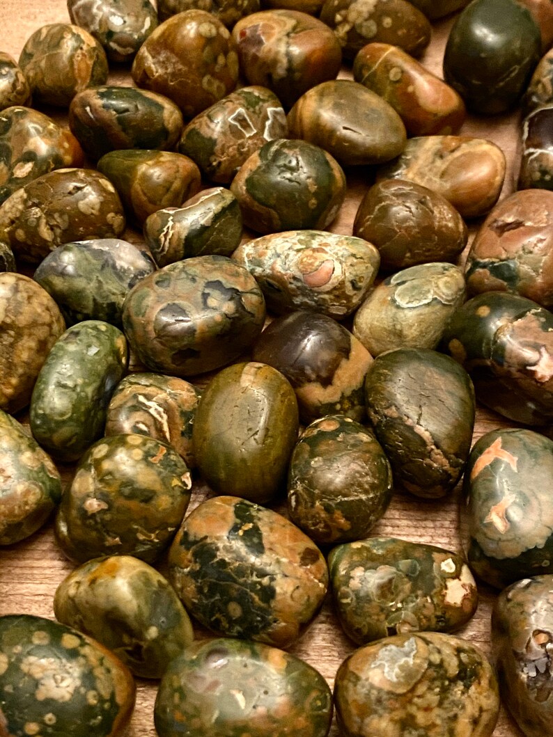 Rhyolite Rainforest Jasper TUMBLED Tumbled Rhyolite | Etsy