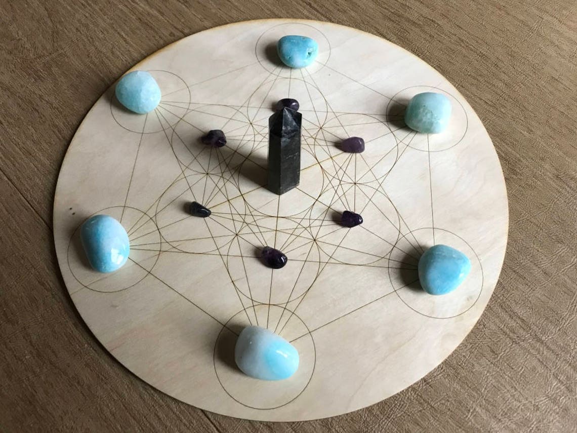 Metatron's Cube Crystal Grid - Altar Decoration - Etsy