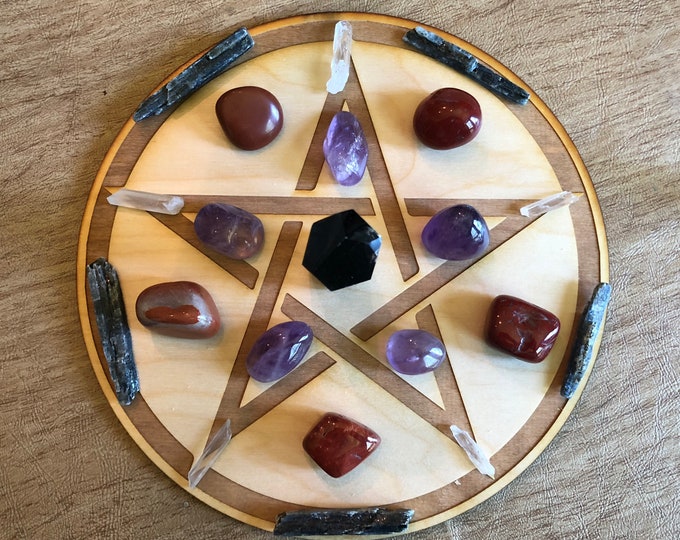 Zodiac Wheel Astrology Wheel Crystal Grid Altar Decoration - Etsy