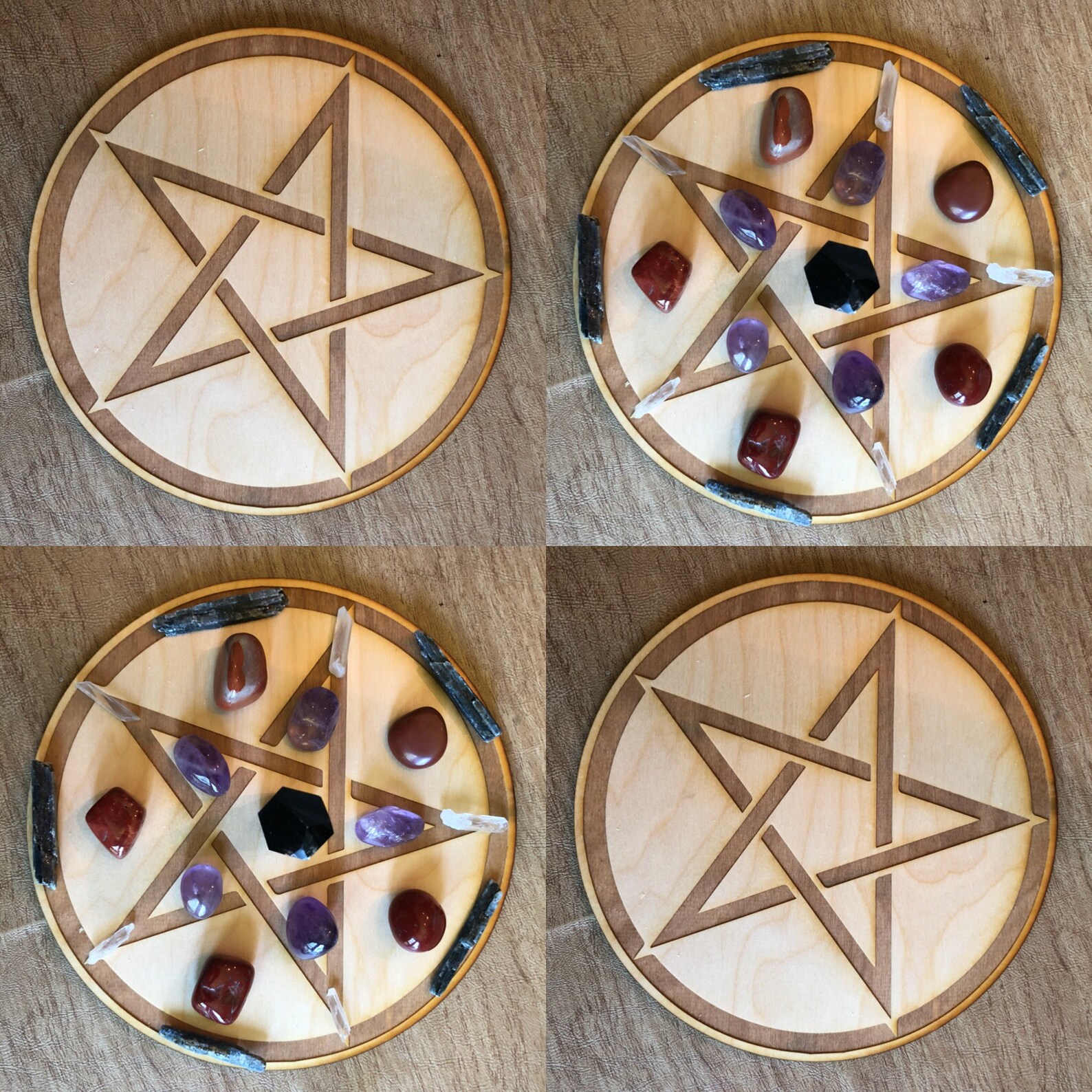 Pentagram Crystal Grid Altar Decoration - Etsy