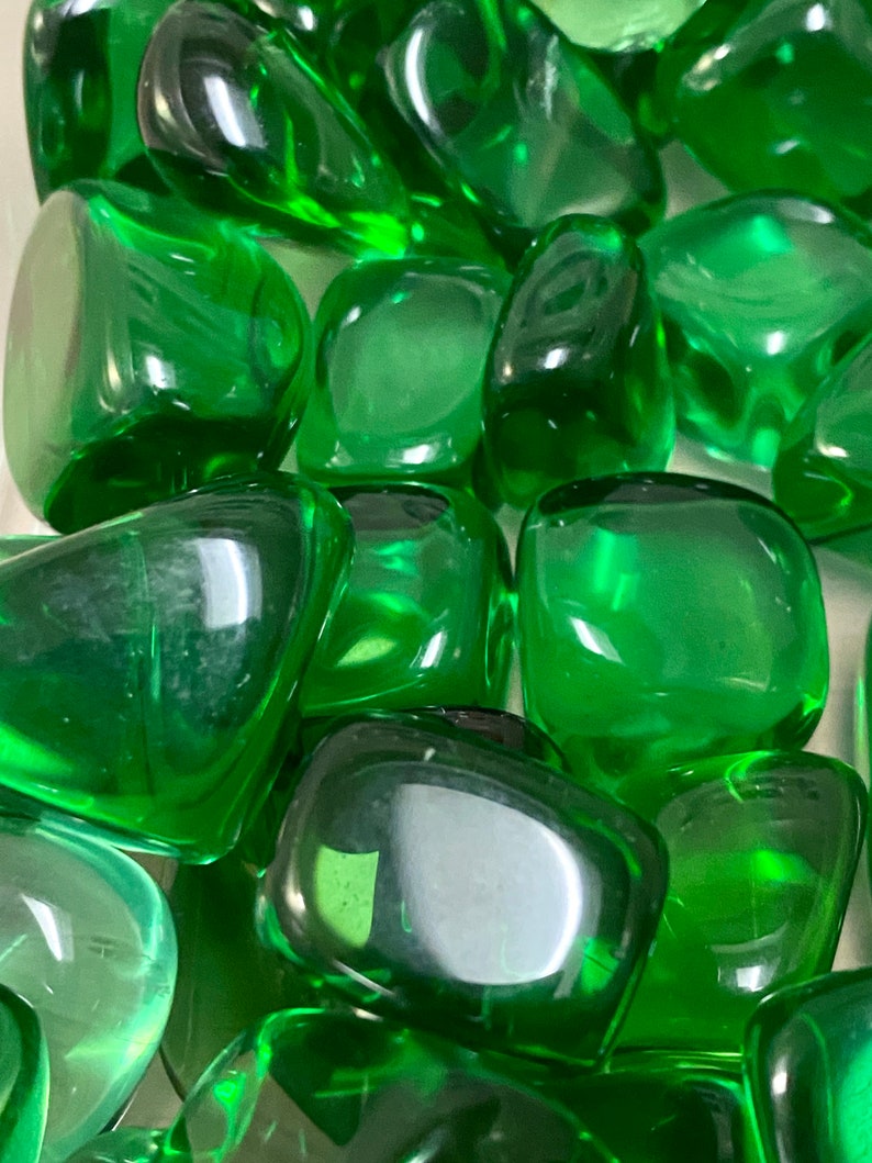 Green Obsidian TUMBLED - GLASS Manmade - Green Obsidian - Heart Chakra ...