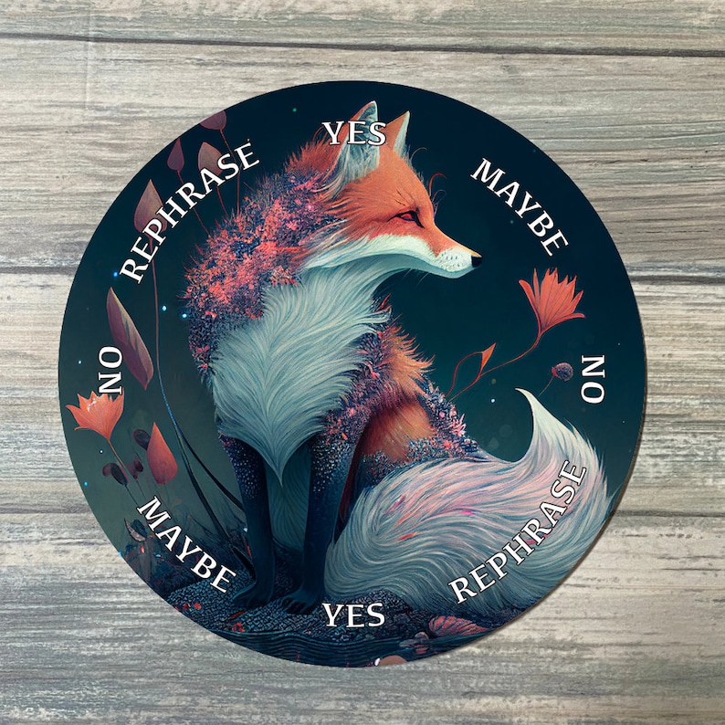 Red Fox Pendulum Board - Red Fox Divination Board - Full Color - Altar ...