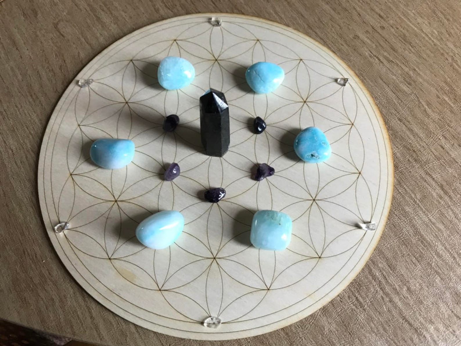 Flower of Life Crystal Grid - Altar Decoration - Etsy