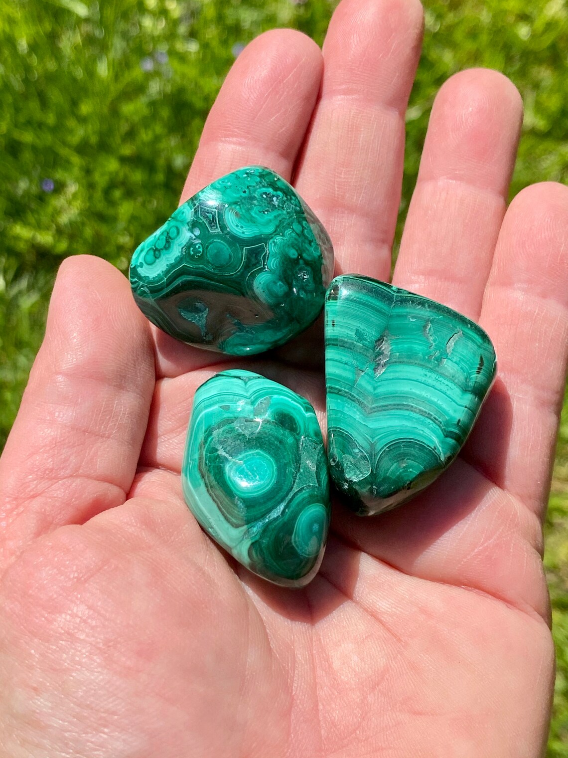 Malachite TUMBLED Medium & Large Tumbled Malachite Heart - Etsy