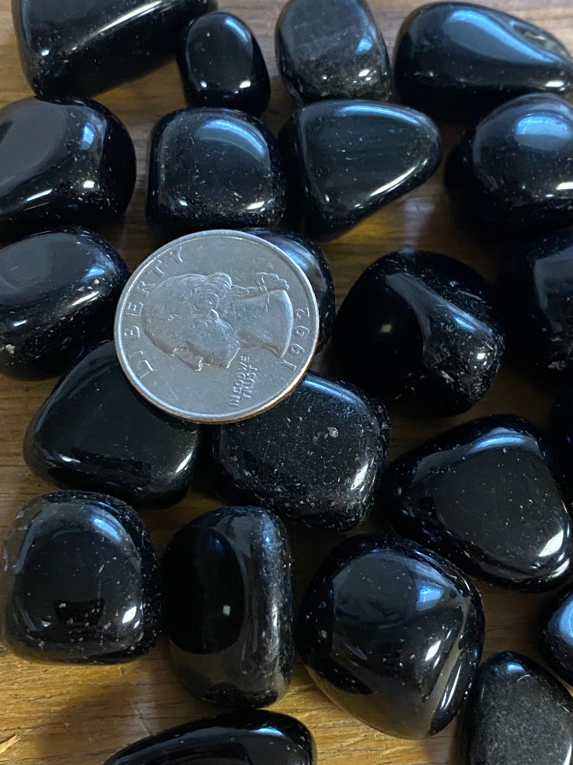 Black Obsidian TUMBLED MEDIUM Tumbled Black Obsidian | Etsy