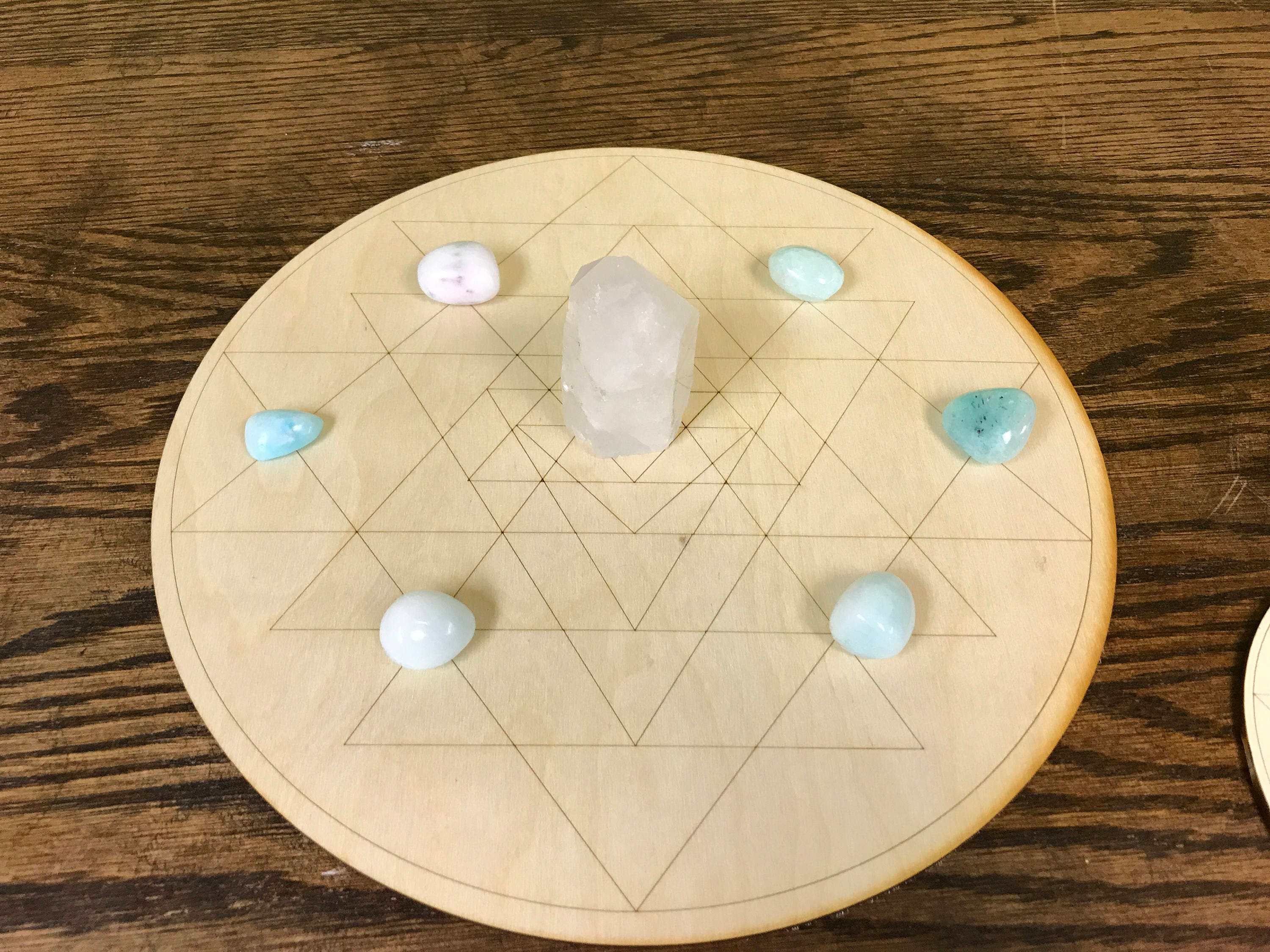 Sri Yantra Crystal Grid - Altar Decoration - Etsy