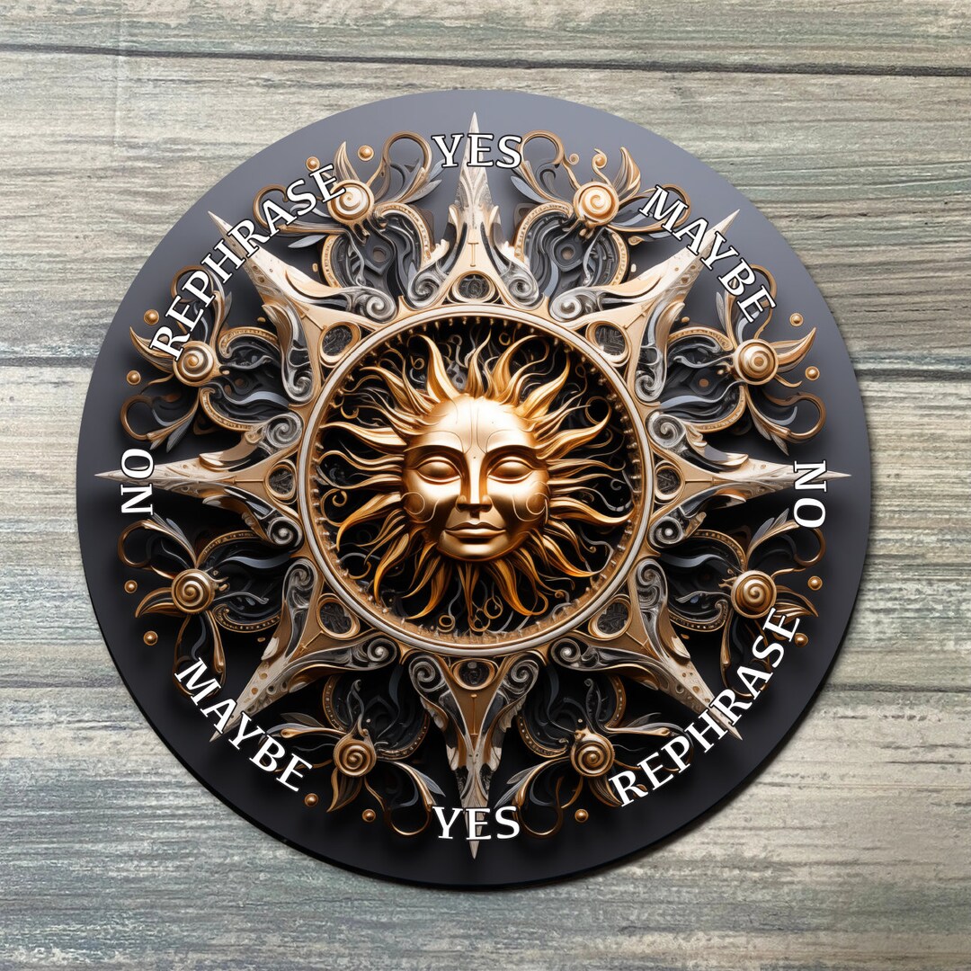 Sun Pendulum Board - Sun Divination Board - Full Color - Altar ...