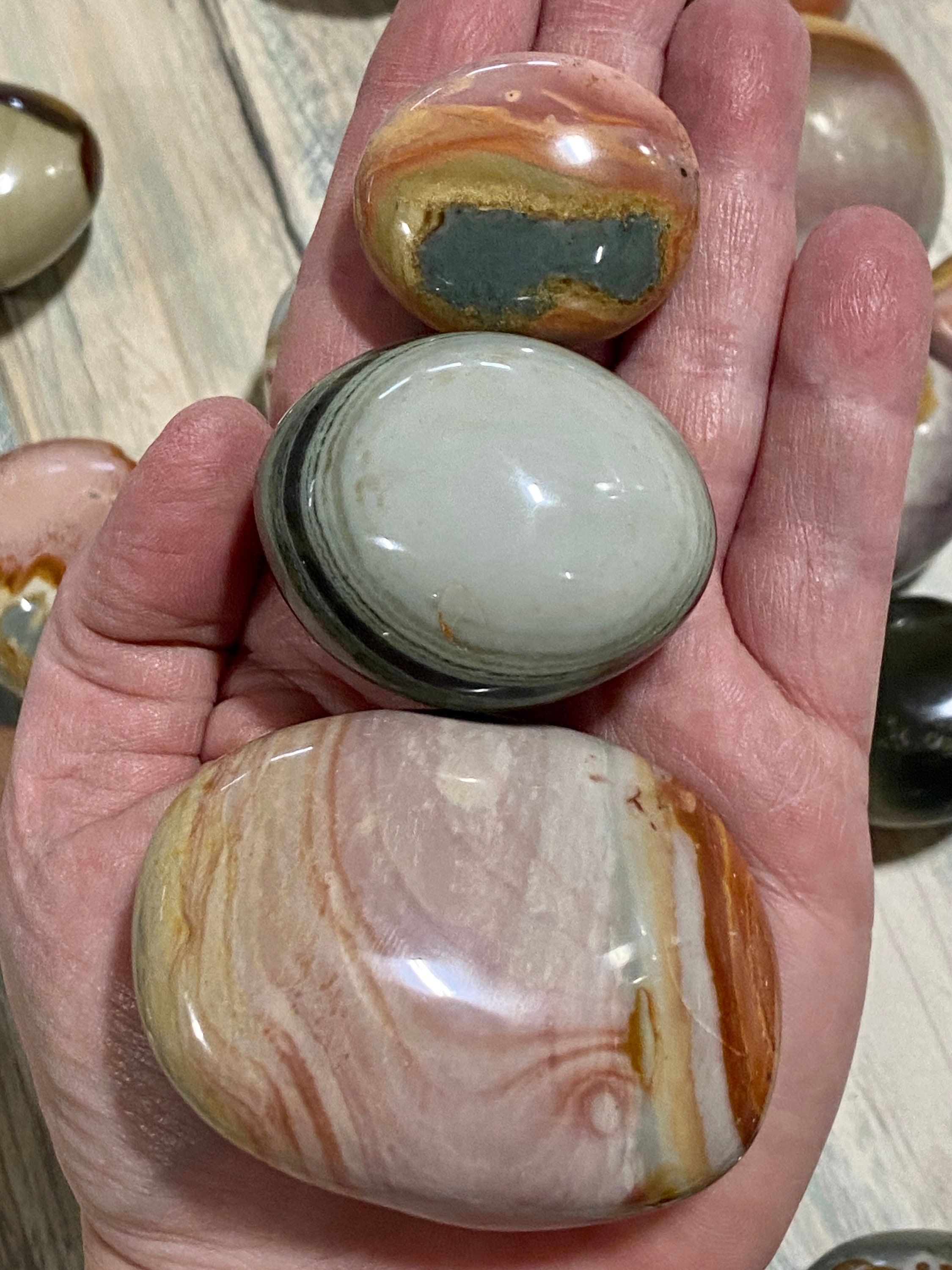 Polychrome Jasper PALM STONE Desert Jasper Fortune Crystal | Etsy