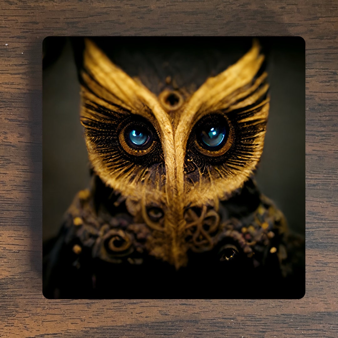 Owl Magnet - Cute Owl Magnet - Gold Owl Magnet - Refrigerator Magnet - Etsy