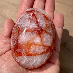 Red Hematoid Quartz PALM STONE - Hematoid Quartz Pebbles - Etsy