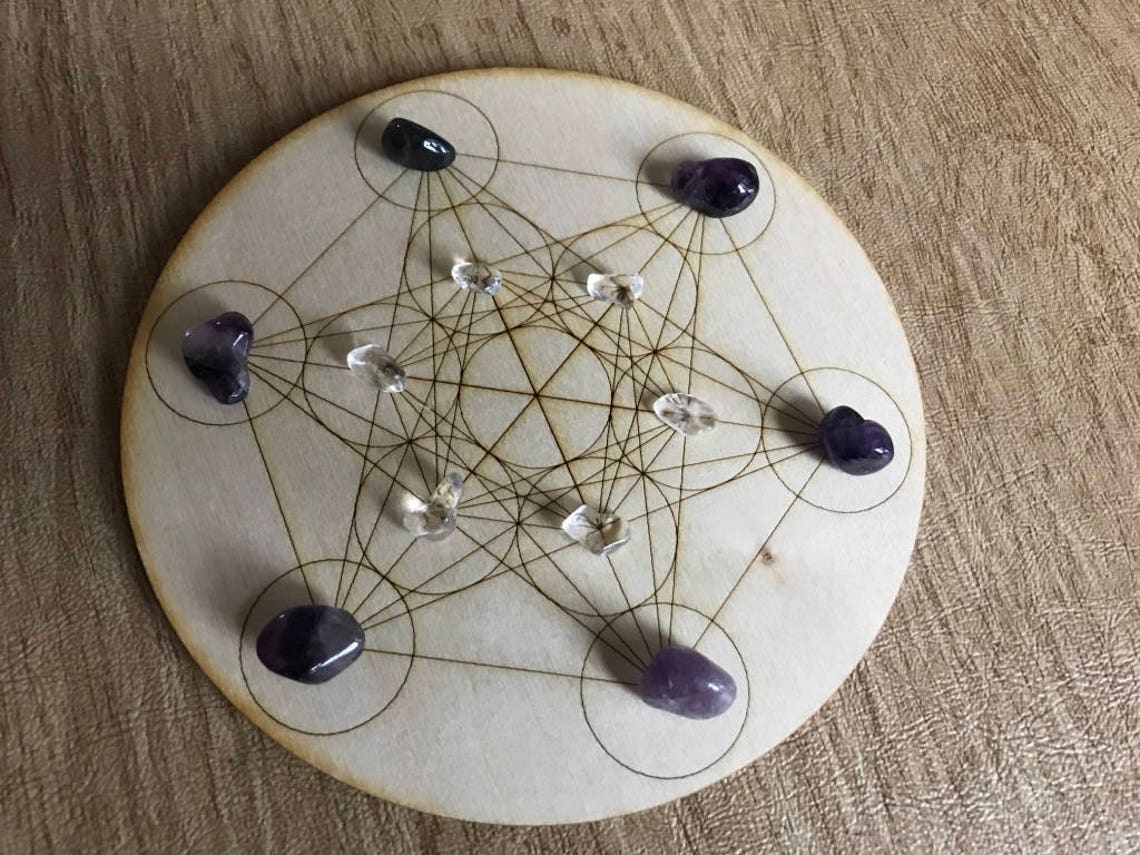 Metatron's Cube Crystal Grid Altar Decoration - Etsy