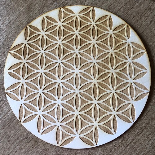 Flower of Life Tree of Life Crystal Grid Altar Decoration - Etsy