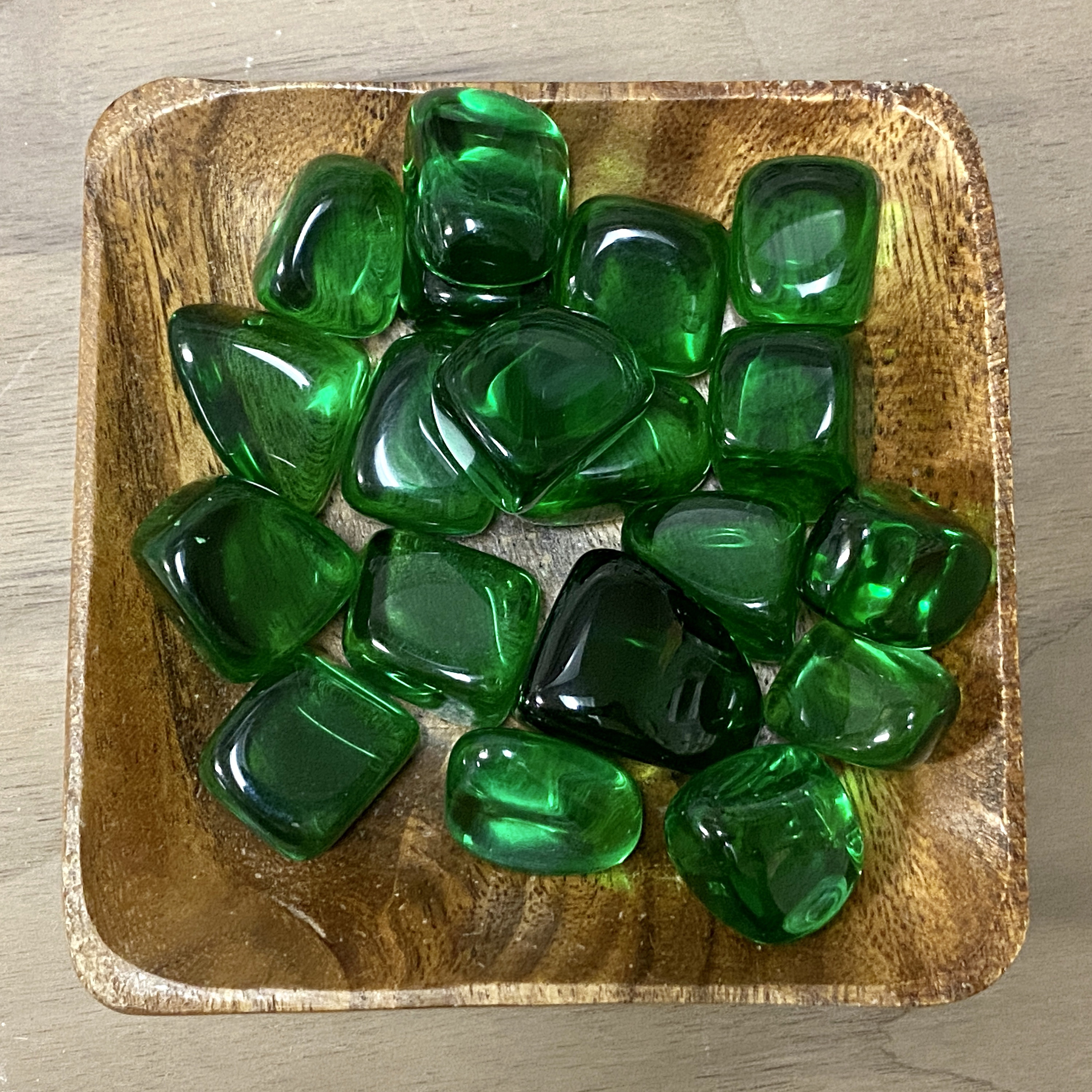 Green Obsidian TUMBLED GLASS Manmade Green Obsidian - Etsy