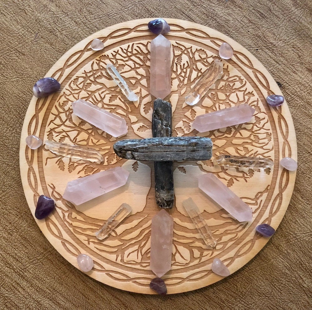 Tree of Life Grid Crystal Grid Altar Decoration - Etsy