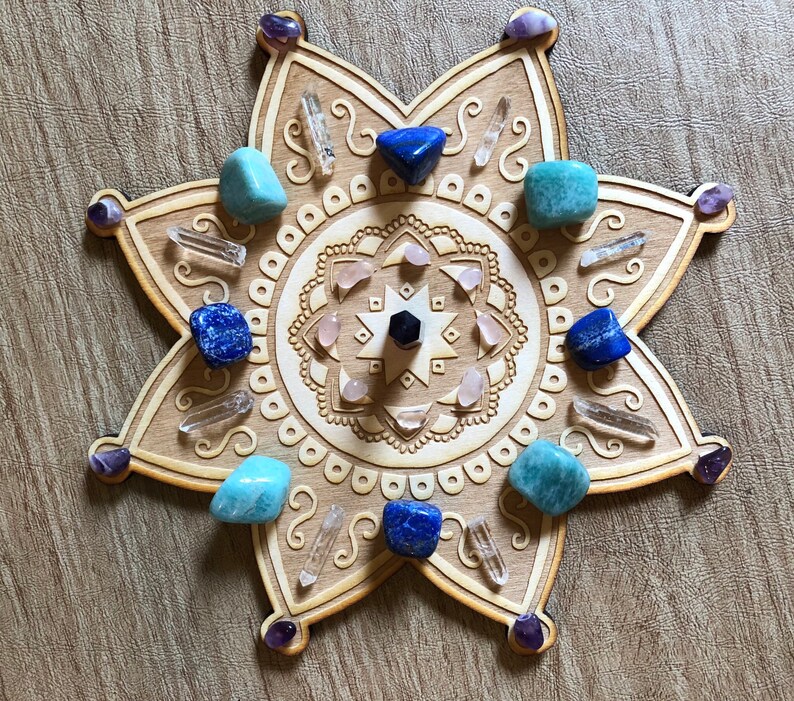 Mandala Crystal Grid 13 Altar Decoration - Etsy