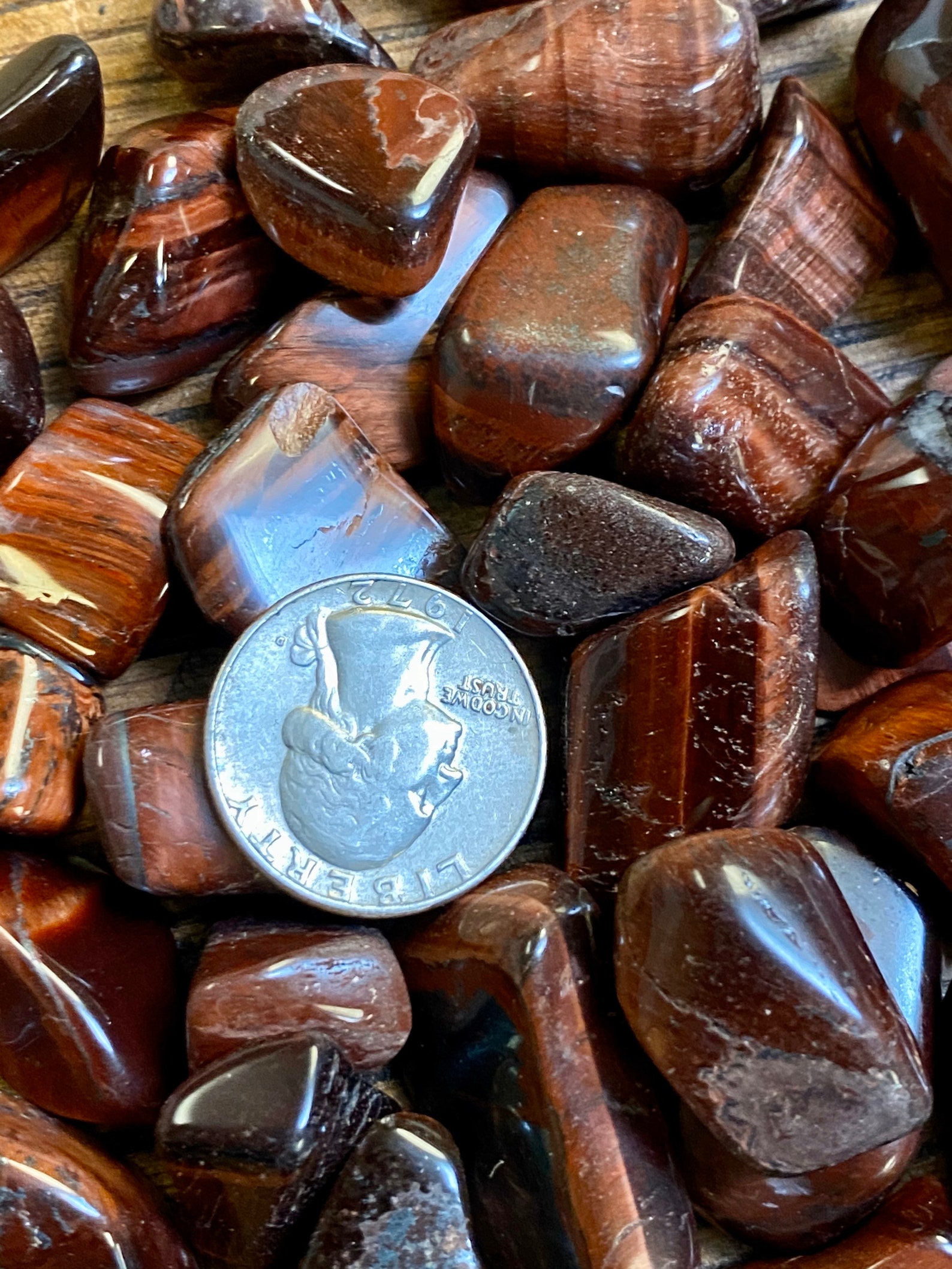 Tiger Eye RED TUMBLED Red Tiger Eye Red Tigers Eye Red - Etsy