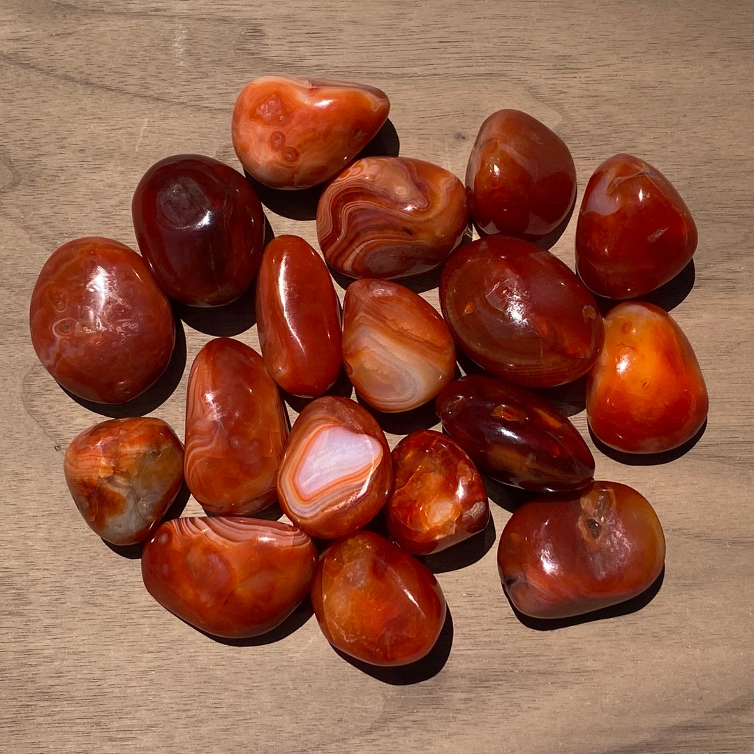 Carnelian PALM STONE From Madagascar - Carnelian Pebbles - Root Chakra ...