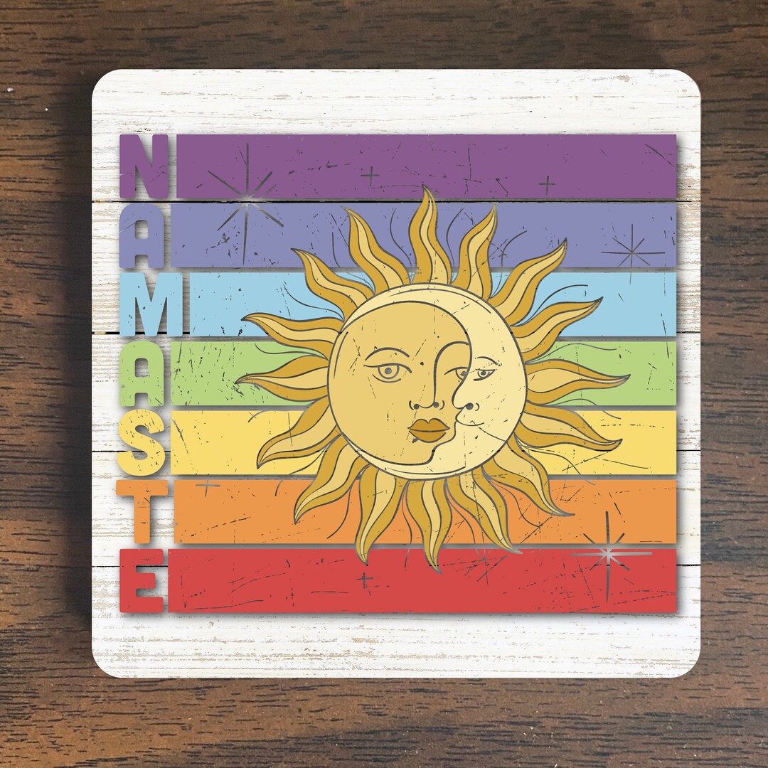 Namaste Sun Magnet - Namaste Magnet - Yoga Magnet - Spiritual Magnet ...