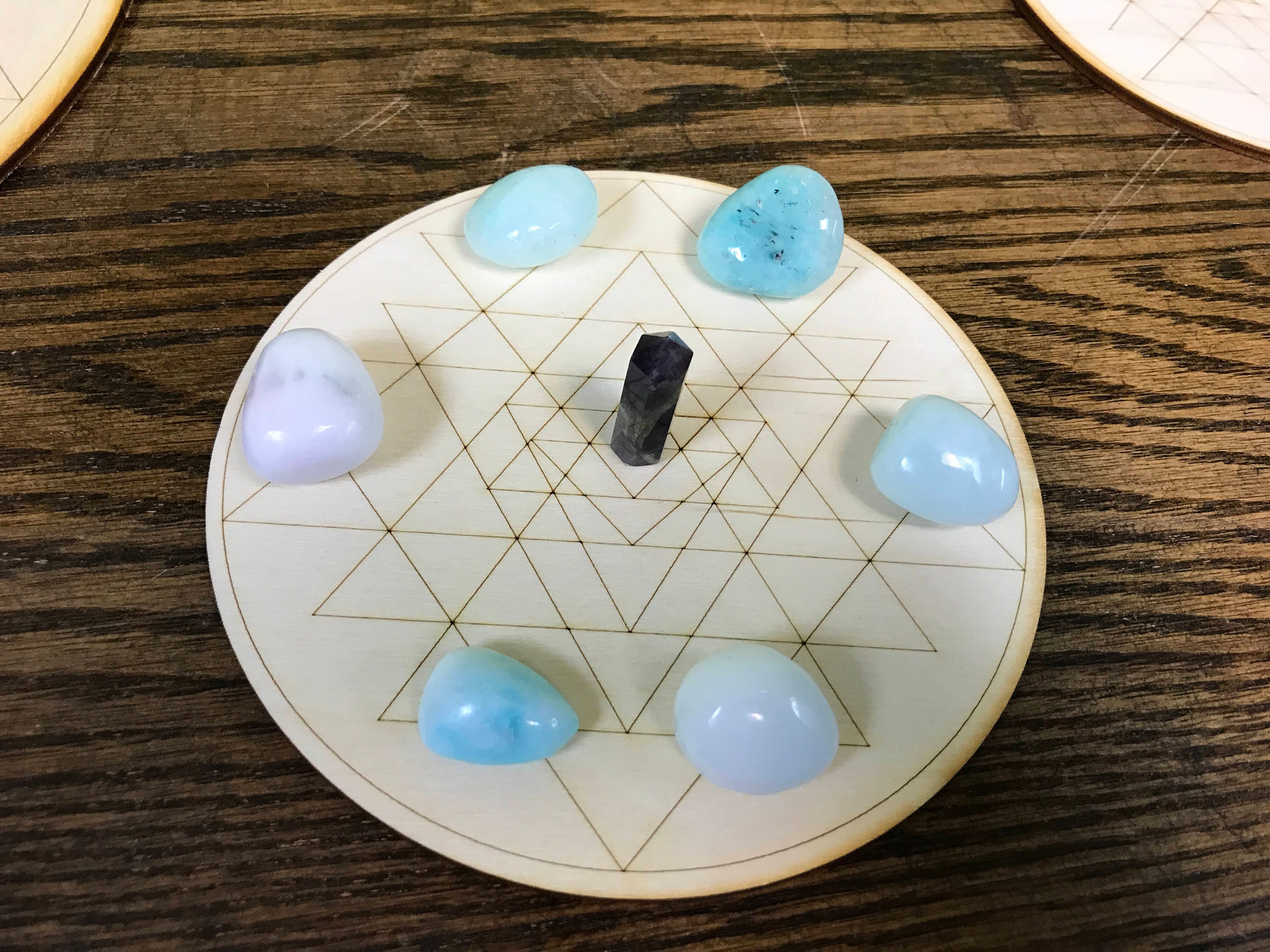 Sri Yantra Crystal Grid Altar Decoration - Etsy