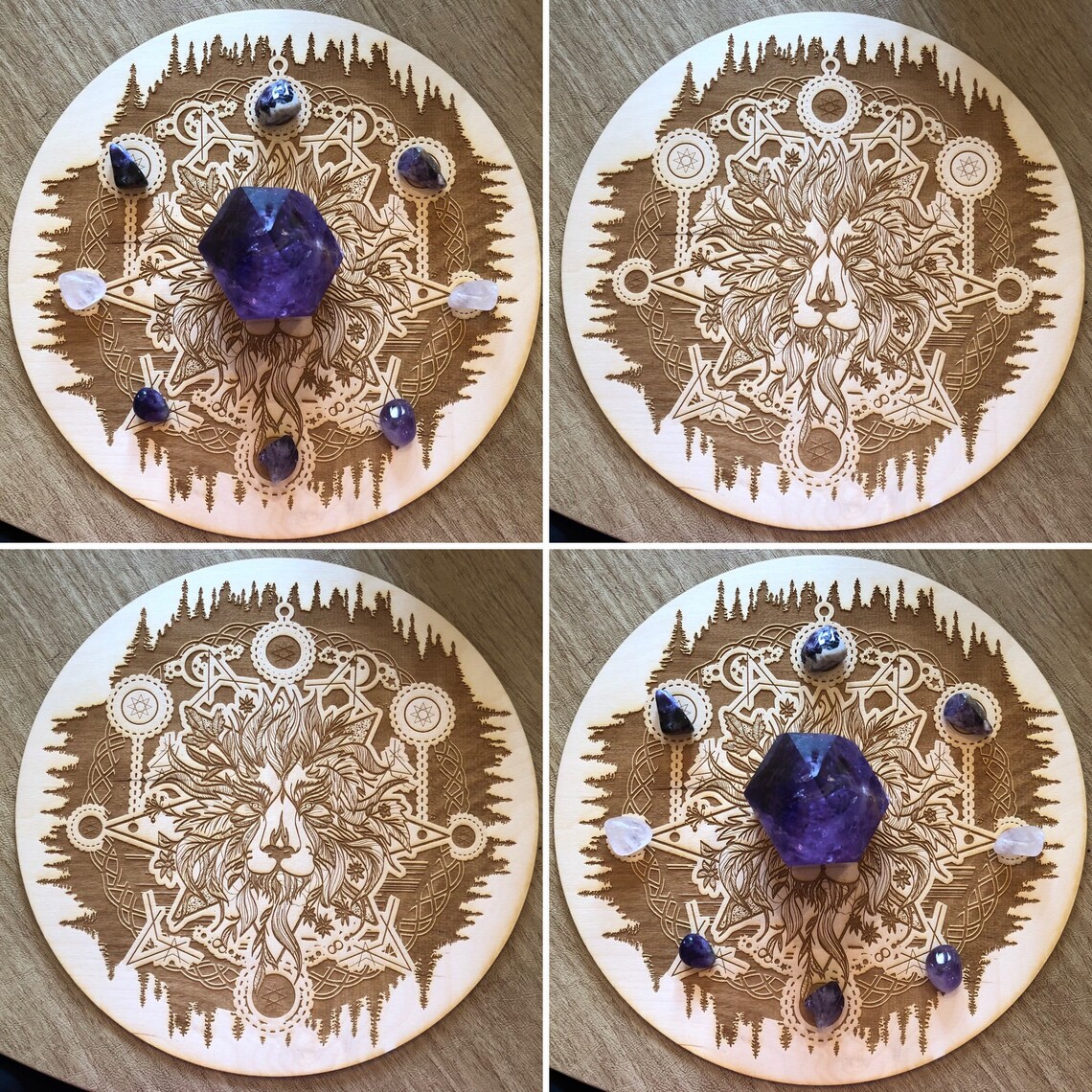 Lion Crystal Grid - Altar Decoration - Etsy