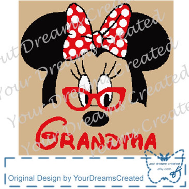 Grandma Minnie 4x4 Embroidery Design - Etsy