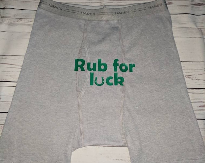 Rub for Luck / Men's Boxer Briefs/ Custom Boxer Briefs/ Stocking ...