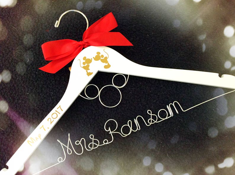 Disney Wedding, Mickey Mouse Hanger,personalized Wedding Hanger,disney ...