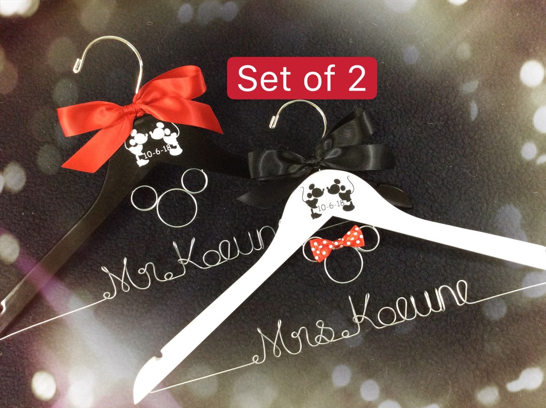 Mr. and Mrs. Disney Wedding Hanger, Mickey Mouse Hanger,disney Bride ...