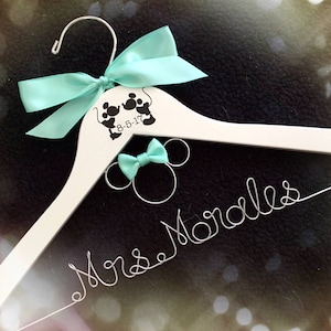 Disney Wedding, Mickey Mouse Hanger,personalized Wedding Hanger,disney ...