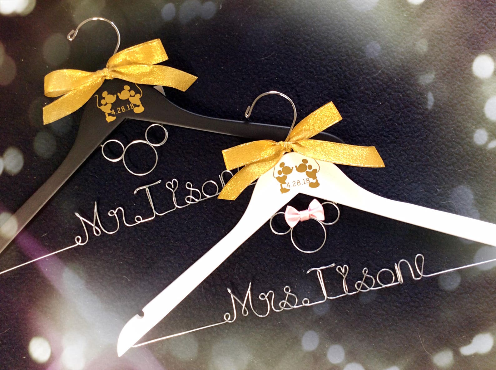 Mr. and Mrs. Disney Wedding Hanger Mickey Mouse Hangerdisney - Etsy