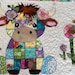 Patchwork Highland Cow Quilt Pattern: Applique Baby Blanket (PDF ...