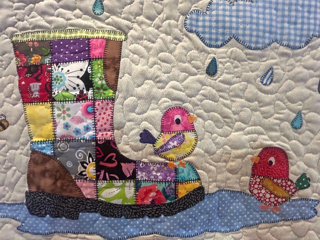 Patchwork Rainy Day Quilt Pattern, PDF Instant Download, Wall Hanging ...