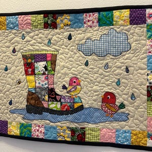 Patchwork Rainy Day Quilt Pattern, PDF Instant Download, Wall Hanging ...