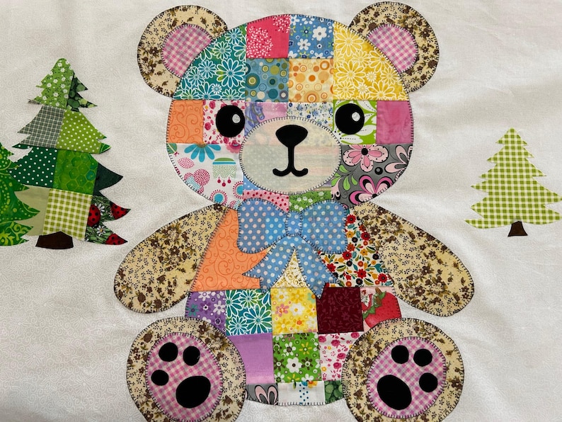 Teddy Bear Patchwork Quilt Pattern, PDF Instant Download - Etsy UK