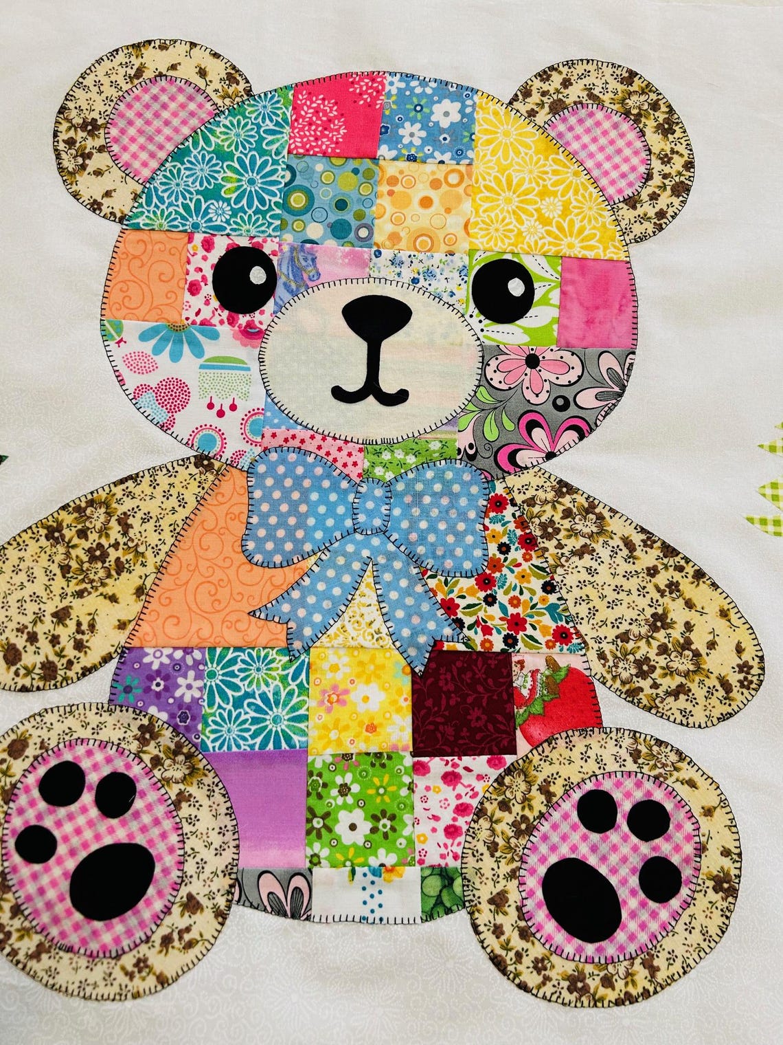 Teddy Bear Patchwork Quilt Pattern, PDF Instant Download - Etsy