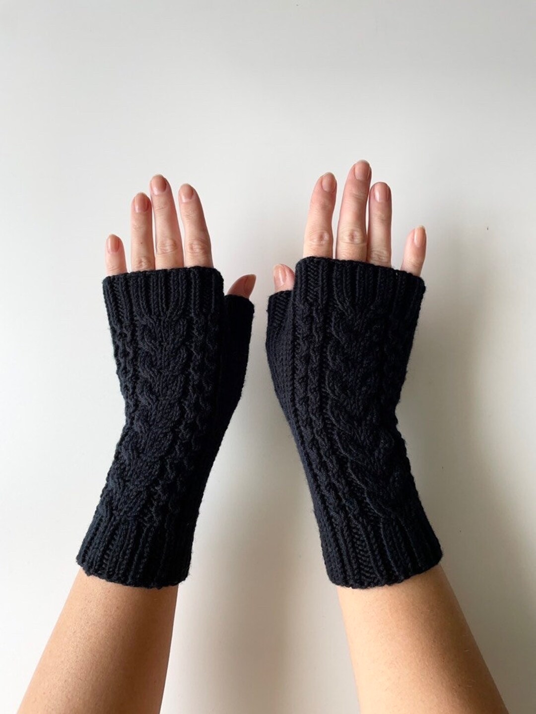 Knit Fingerless Gloves Knit Fingerless Mittens Women Merino - Etsy