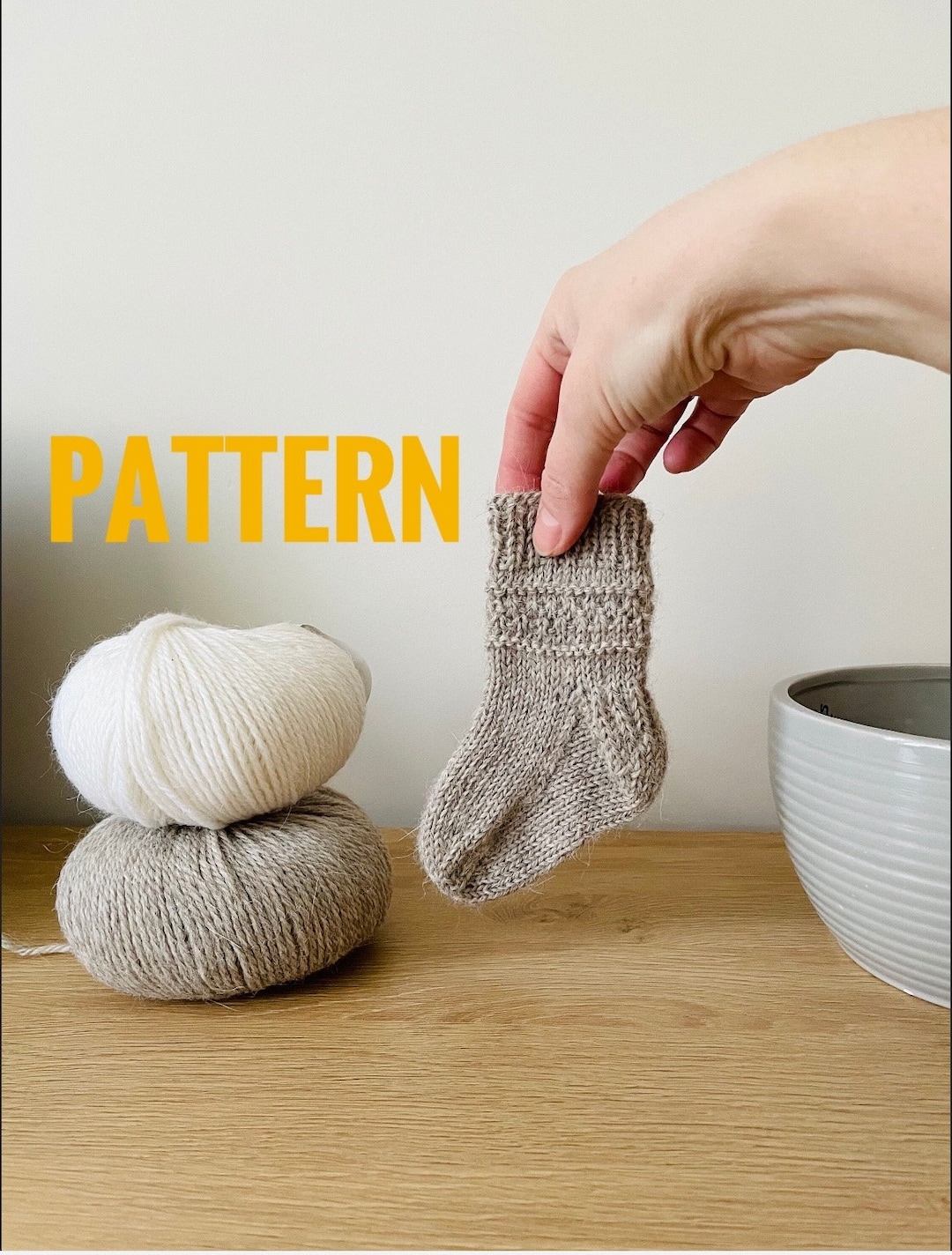 Knit Baby Socks Pattern, Socks Knitting Pattern , Unisex Baby Knitwear ...