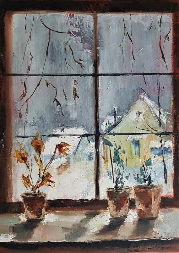 Window Art Oil Paintings