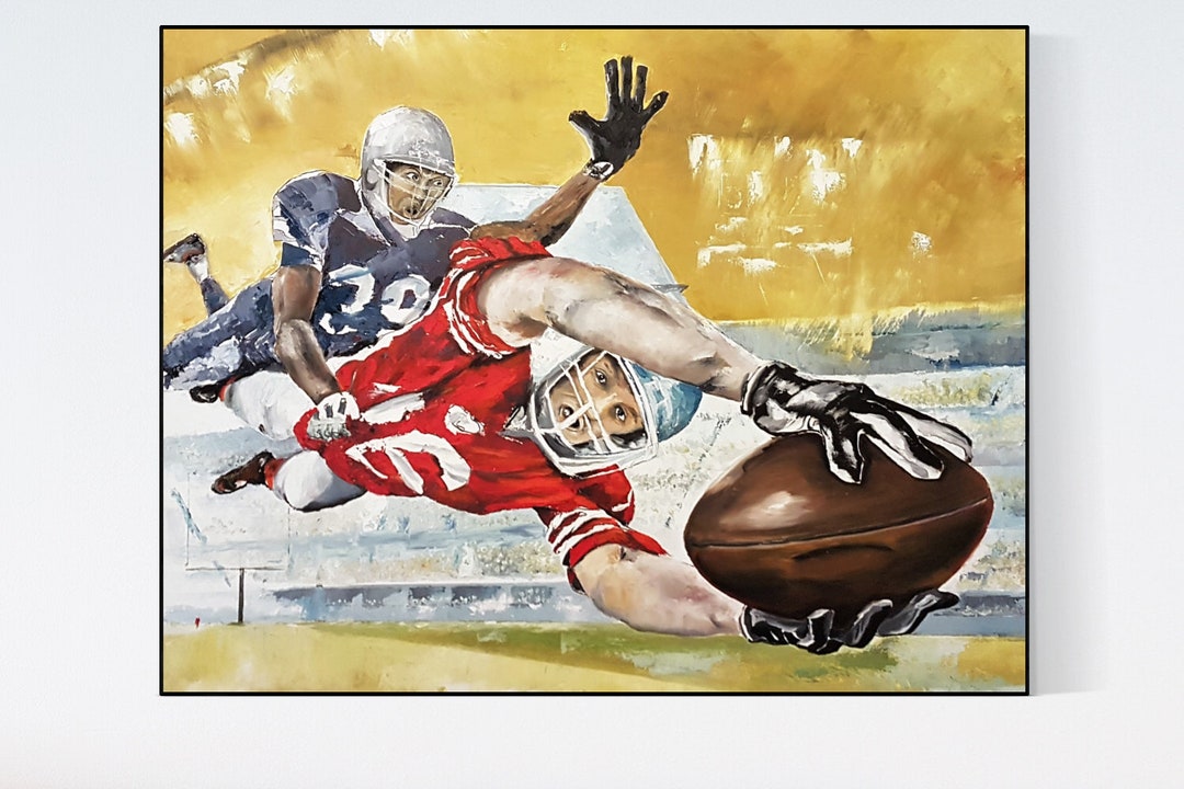 Football Wall Art Painting NFL Painting American Football Game Large ...