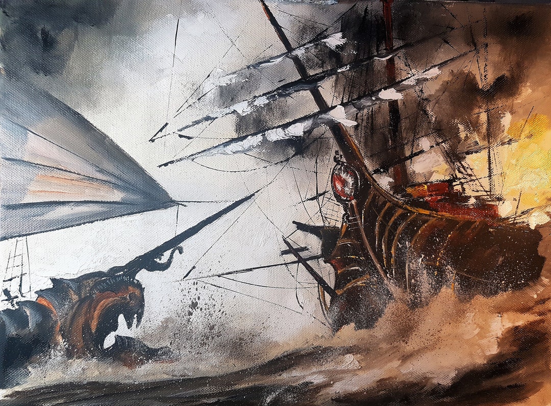 Armada Fight Fine Art With Certificate of Authenticity Signed Original ...
