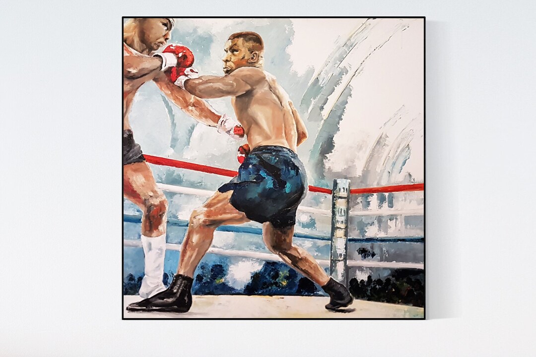 Iron Mike Large Original Oil Canvas Art, Unique Wall Decor ...