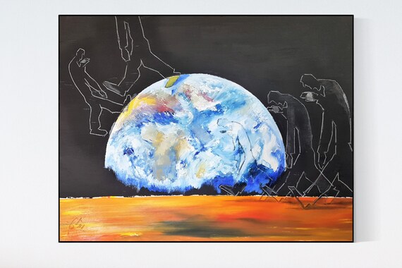 Obsession Modern Oil Painting Large Contemporary Artwork | Etsy