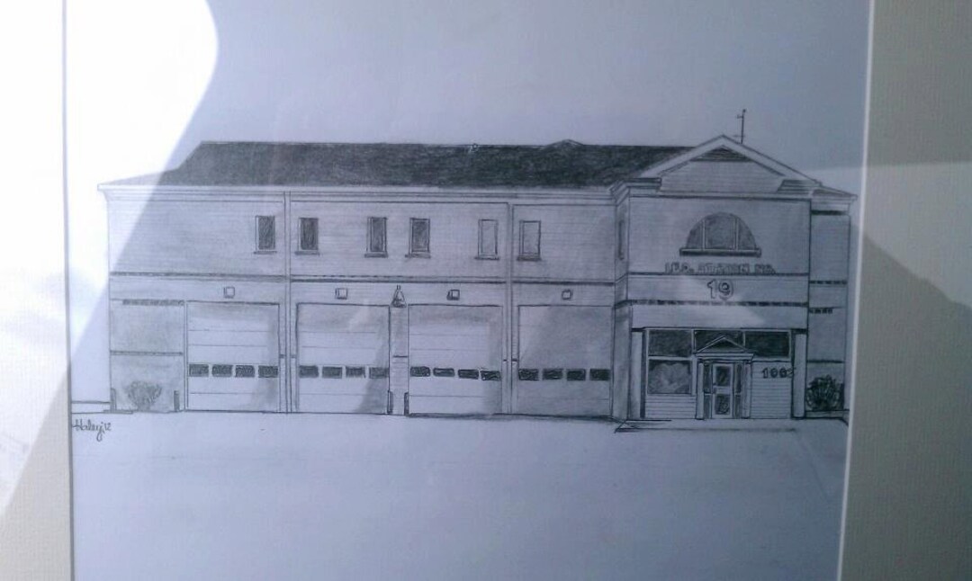 Custom Fire Station Sketch - Etsy