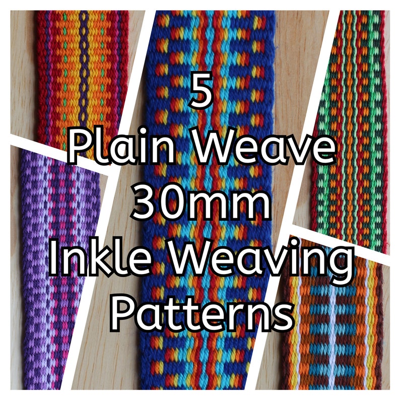 5 Plain Weave, Inkle Weaving Patterns 30mm - Etsy